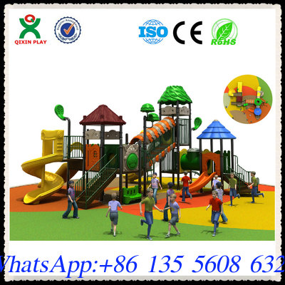 Plastic outdoor playground slides for sale factory, kids slides for playground outdoor supplier