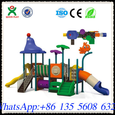 Outdoor home playground equipment for home, Plastic slide playground for family  QX-054A supplier