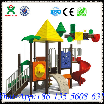 Outdoor Playsets School Playground Slides for Sale QX-054C supplier