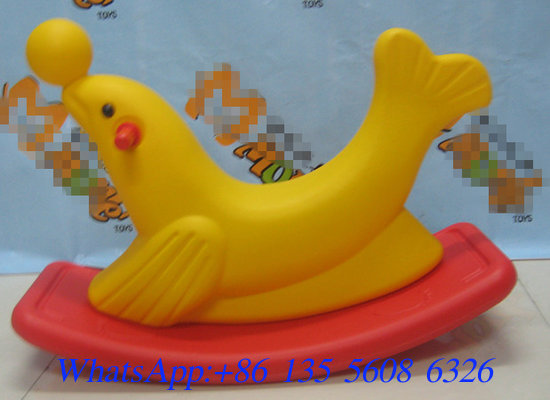 Creative Design Children Sea Lion Plastic Rocking Horse Toy for Inner Place Items QX-155G supplier