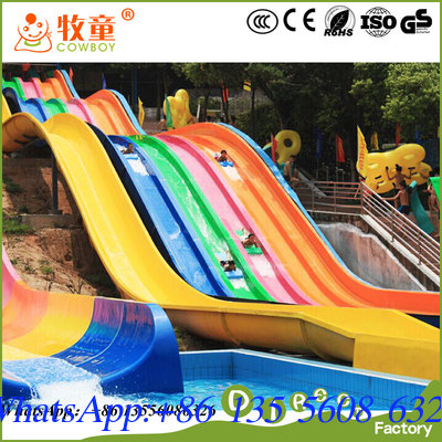 China Supplies Cheap Price Water Play Equipment Fiberglass Rainbow Water Slides For Sale supplier
