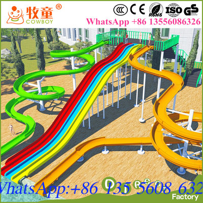 7 m Platform Height Fiberglass Swimming Pool Slides supplier
