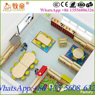 China Nursery School Furniture Vendor Kids Wooden Desk and Chairs for Wholesale supplier