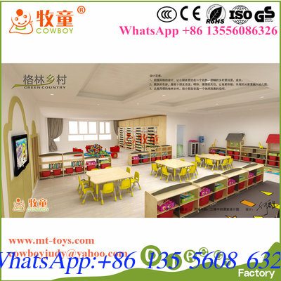 Child wholesale plywood material community preschool furniture supplier