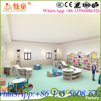 High quality and Luxury International Preschool Kindergarten Reading Room Library Furniture Sets supplier