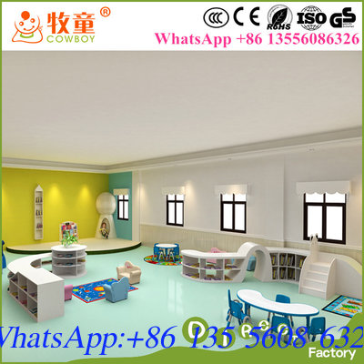 High quality and Luxury International Preschool Kindergarten Reading Room Library Furniture Sets supplier