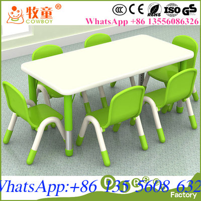 MDF Material Kids Wood Children Rectangle Table and Chairs for Early Childhood Educational Centre supplier