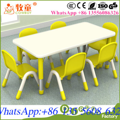 MDF Material Kids Wood Children Rectangle Table and Chairs for Early Childhood Educational Centre supplier