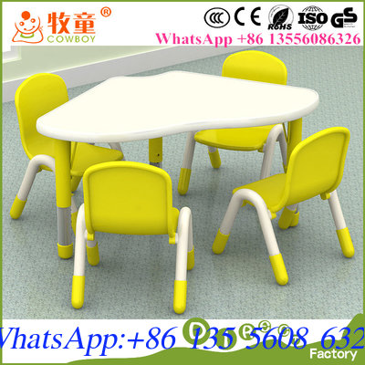 MDF Material Kids Wood Children Rectangle Table and Chairs for Early Childhood Educational Centre supplier