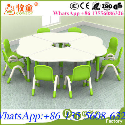 MDF Material Kids Wood Children Rectangle Table and Chairs for Early Childhood Educational Centre supplier