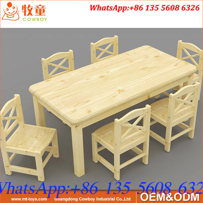 Childcare wooden table and chairs preschool classroom furniture suppliers in China supplier