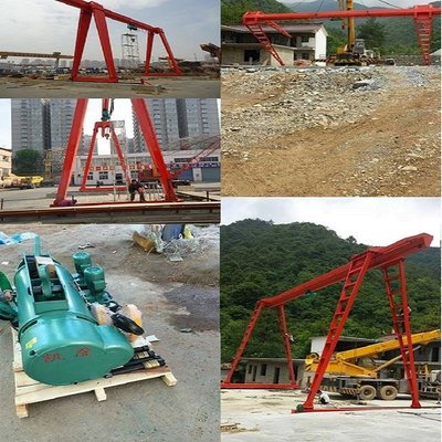 L 10 tons - 16 m electric hoist gantry crane, single-girder gantry crane
