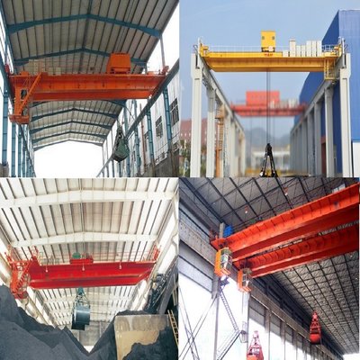 32/5 t bridge type grab crane supply electric double girder gantry crane hook