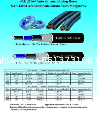 13/32''   auto air conditioning hose / 6#  8#   10#   12# R134a A/C Hose 4890 for car