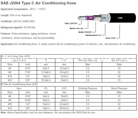 goodyear satandard galaxy air conditioning hose 4890/ 1234y air conditioning hose for car(after market)