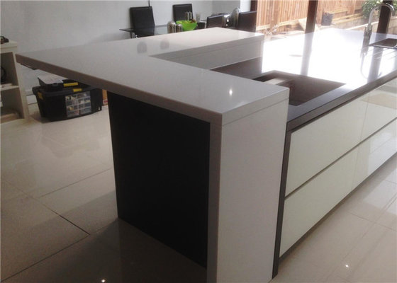 Artificial Quartz Stone Solid Surface Countertops , Engineered Quartz Stone Kitchen Top