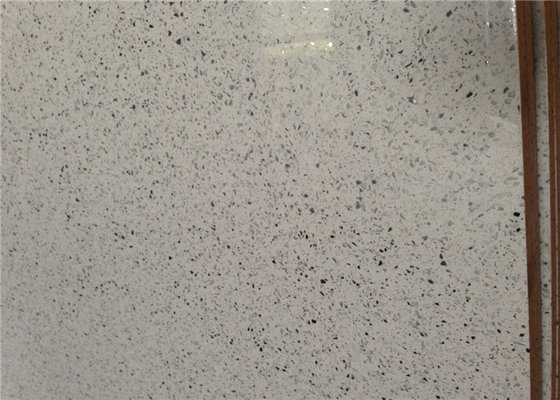 1.5cm Platinum White Quartz Stone Thin Slabs For Bathroom Floor Tiles / Wall Panels