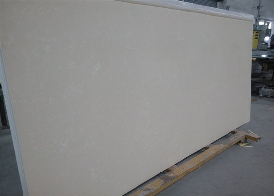 Classic Design Crema Marfil Quartz Stone Thin Slabs For Bathroom Wall Panels