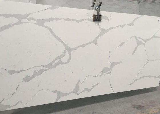 Durability 93% Engineered Quartz Stone Curb Caps Use Calacatta Grey