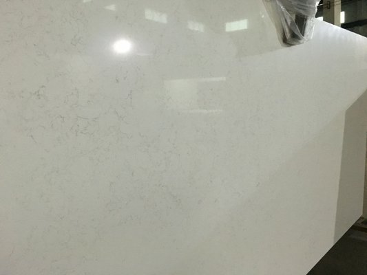 Artificial Granite Countertop Slabs White Quartz Slabs Safety Durability