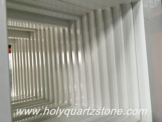 Pure White Quartz Vanity Kitchen Countertops Quartz Stone Slabs Materials