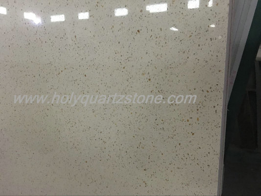 Well Polished Almond Quartz Stone Slabs For Bathroom Vanity Tops