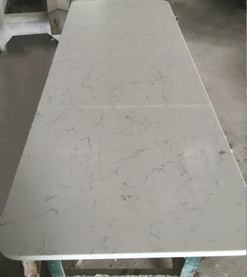 Prefab Quartz Countertops Classic White Marble Pattern Fire Resistance