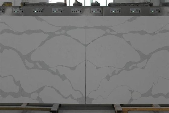 Calacatta Marble Pattern Quartz Kitchen Worktops / Engineered Stone Countertops