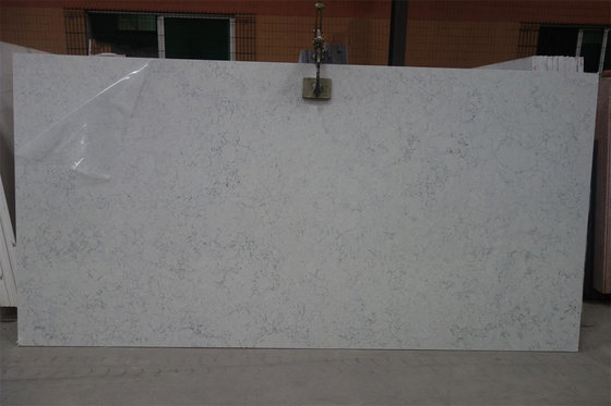 Marble Pattern Natural Artificial Quartz Stone Honed Surface Superior Edge Finished