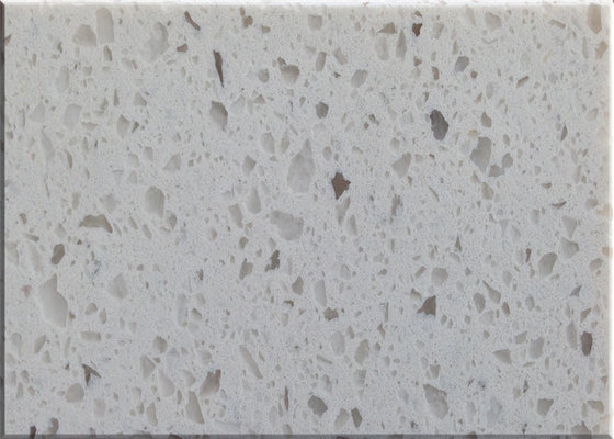 Custom Nougat White Engineered Quartz Stone For Commercial Projects Bar Tops