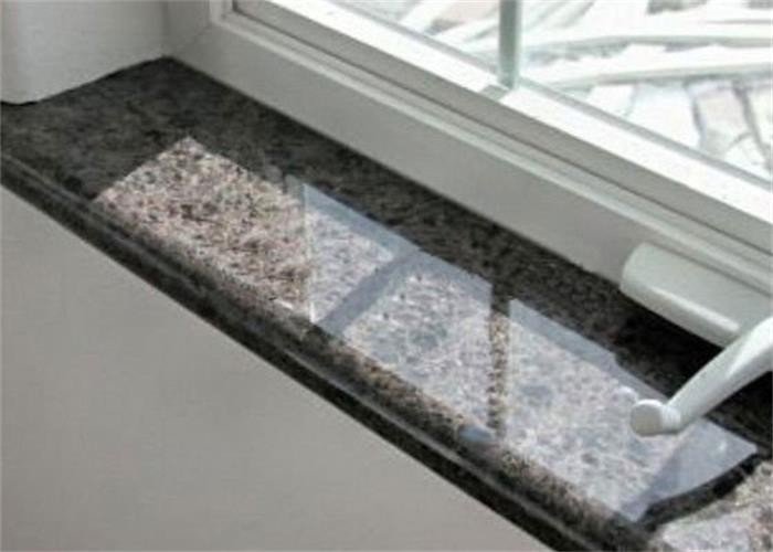 Residential Projects Mocha Star Quartz Stone Window Sills , Quartz Rock Wall Tiles