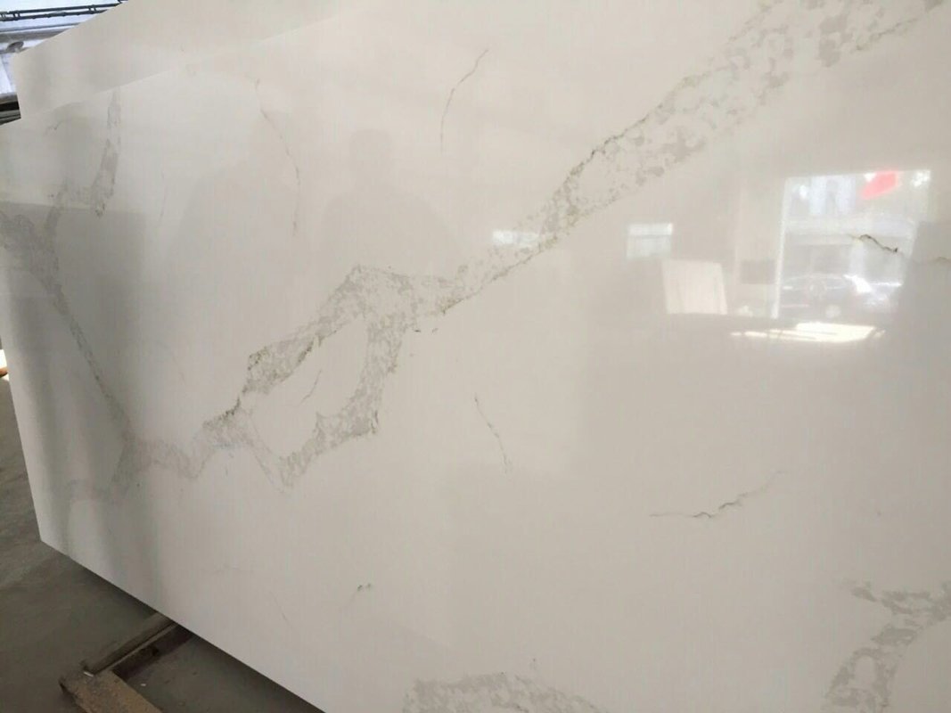 As Calacatta Nuvo Brilliant Vein Kitchen Counter Stone Quartz Based Stone