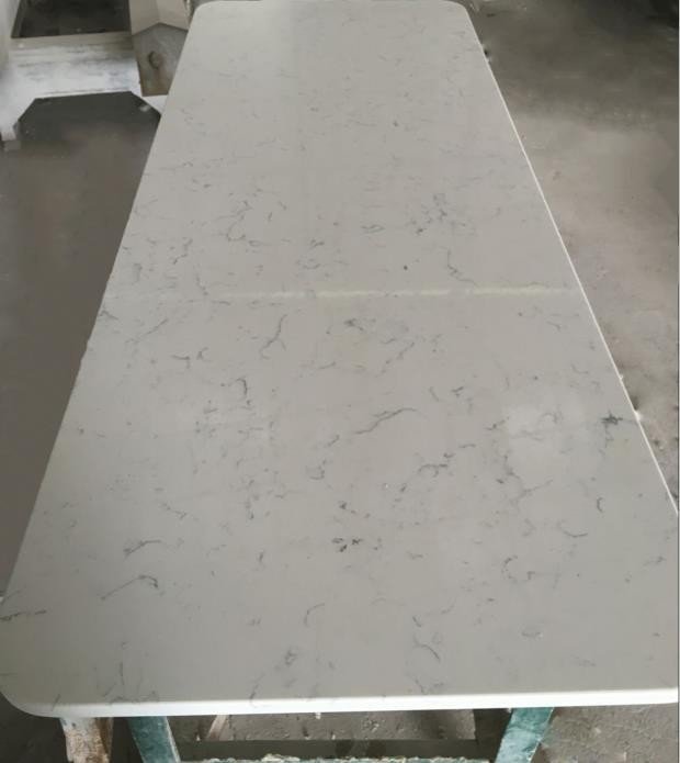 Prefab Quartz Countertops Classic White Marble Pattern Fire Resistance
