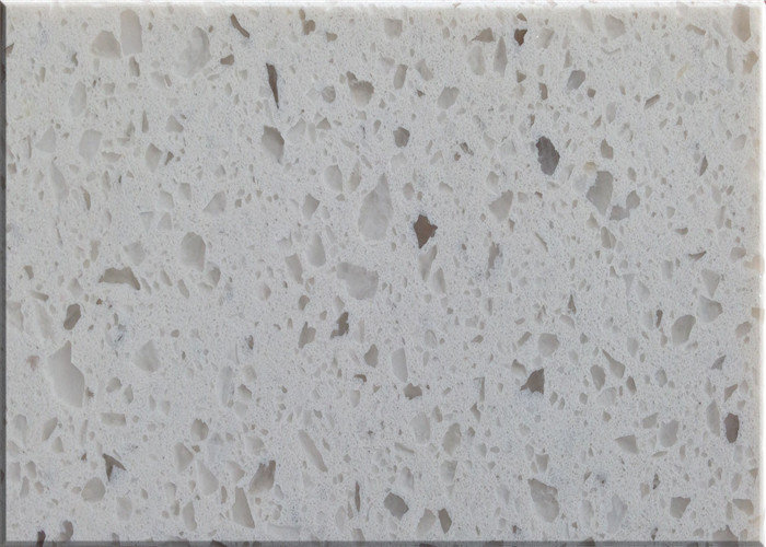 Custom Nougat White Engineered Quartz Stone For Commercial Projects Bar Tops