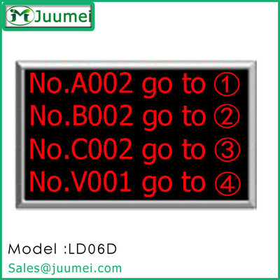Queue Number Display Function and Indoor Usage Juumei Queue Token Number Dot Matrix LED Counter/Teller Display