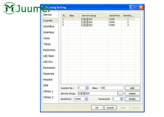 Juumei Electronic Wireless Queuing System Intelligent Queue Management System