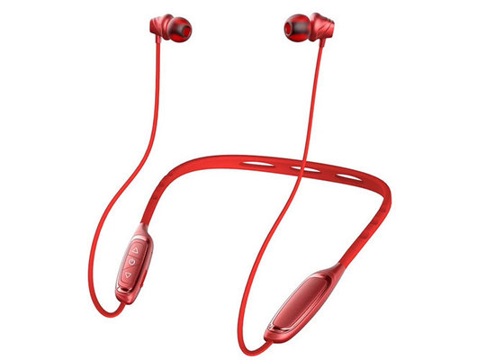 Portable Wireless Bluetooth Noise Cancelling Earbuds , Wireless Neckband Headphones With Mic