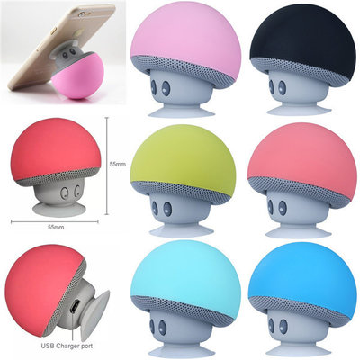 Cute Portable Mushroom Bluetooth Speaker Waterproof For Mobile Phone