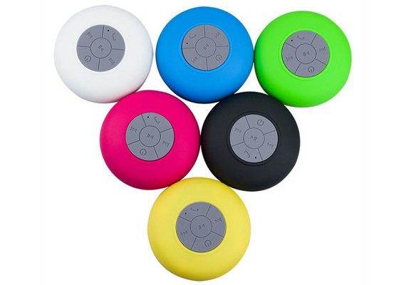 Colorful Waterproof Wireless Bluetooth Speakers , Mini Bluetooth Shower Speaker