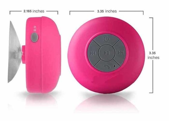 Colorful Waterproof Wireless Bluetooth Speakers , Mini Bluetooth Shower Speaker