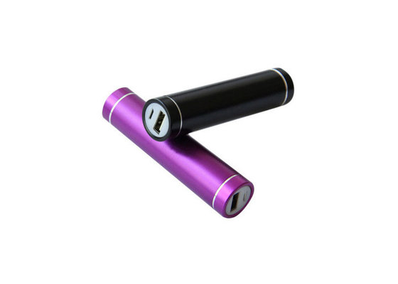 Colorful Mobile Power Bank 2600 Mah 24*24*91mm Size With Aluminium Shell