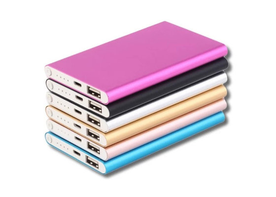 Lightweight Aluminum Alloy Power Bank Mobile Charger 5000mah 110*68*10mm Dimension