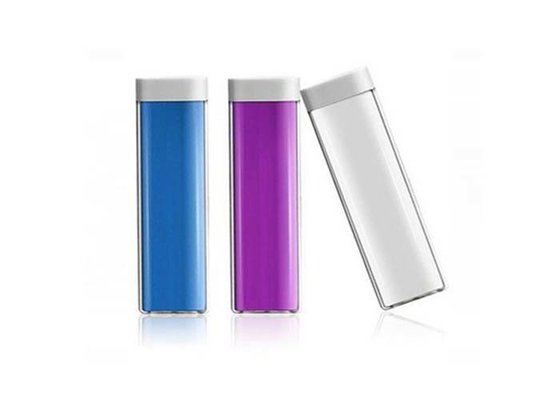 Plastic Mobile Power Bank 2600 Mah Lipstick Portable Charger For Gift
