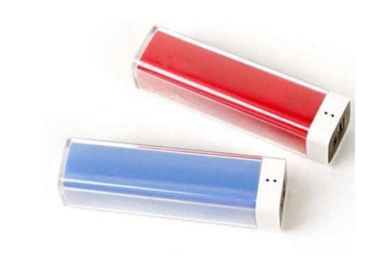 Plastic Mobile Power Bank 2600 Mah Lipstick Portable Charger For Gift