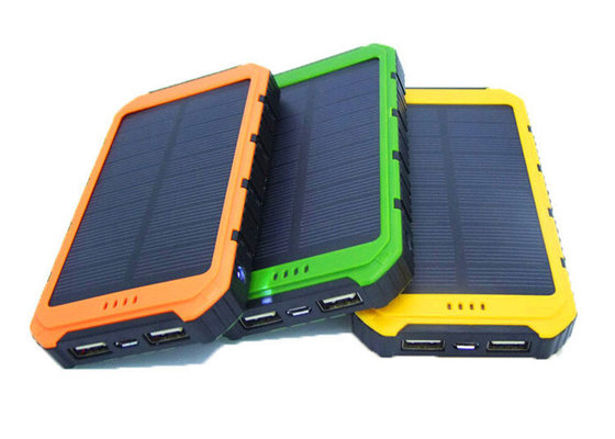 8000mah Portable Solar Power Bank , Waterproof Portable Charger For Mobile Phone