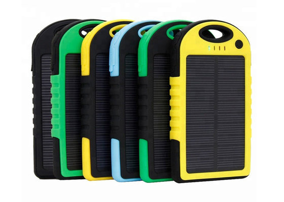 Outdoor Waterproof Solar Power Bank 5000 MAh , Portable Solar Battery Charger