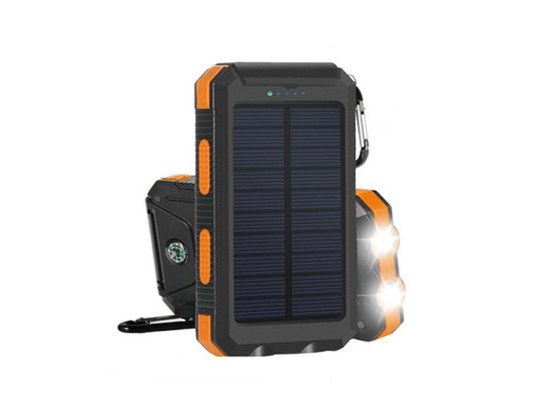 Waterproof Solar USB Power Bank / Solar Mobile Power Bank 8000mah With Compass