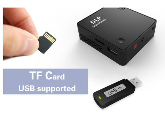 P2 HD DLP Projector / Portable Mini Pocket Projector With 1500mAh Rechargeable Battery