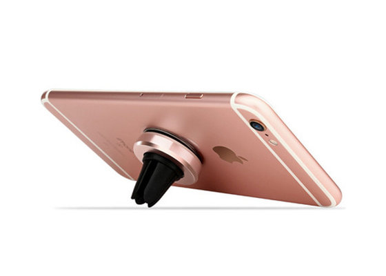 Mini Aluminum Car Mobile Phone Holder / Magnetic Cell Phone Holder For Car