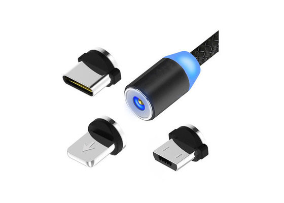 Phone Accessories Mobile USB Cable Micro Braided 3 In 1 USB Charging Cable